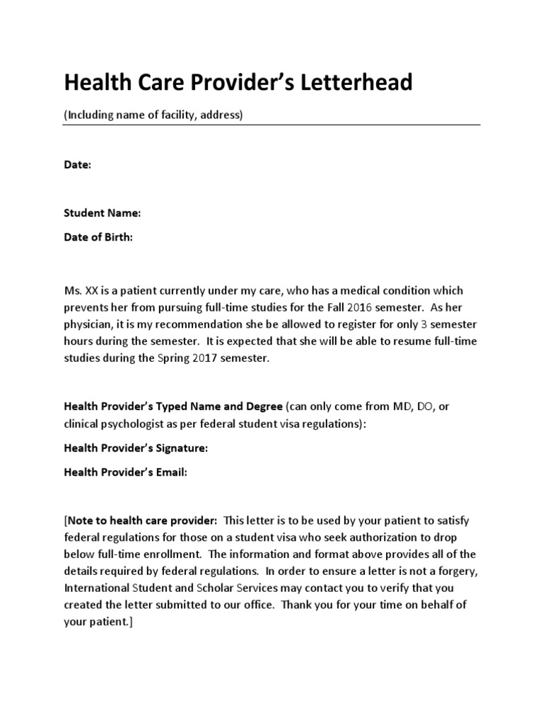 HeALTH CARE PROVIDER LETTERHEAD | PDF