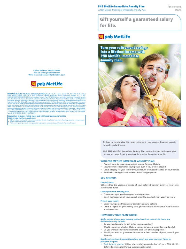 Metlife | PDF | Life Annuity | Annuity (European)