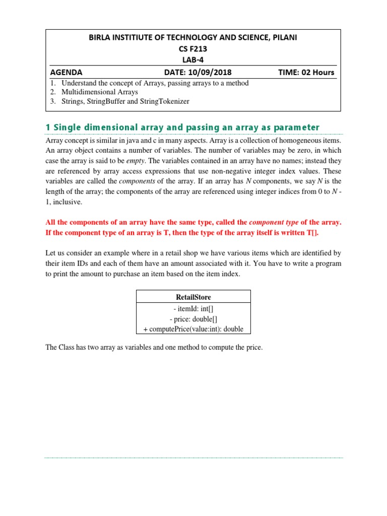 Java Labs Pdf String Computer Science Array Data Structure 4703