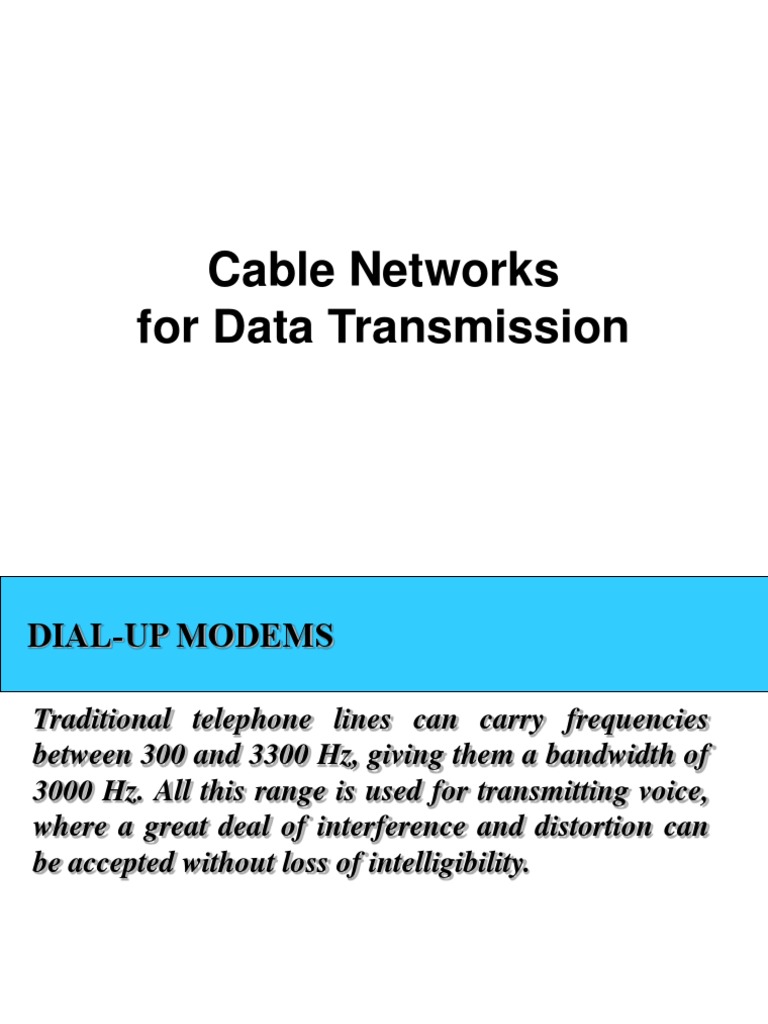 Cable Networks | PDF | Digital Subscriber Line | Cable Television
