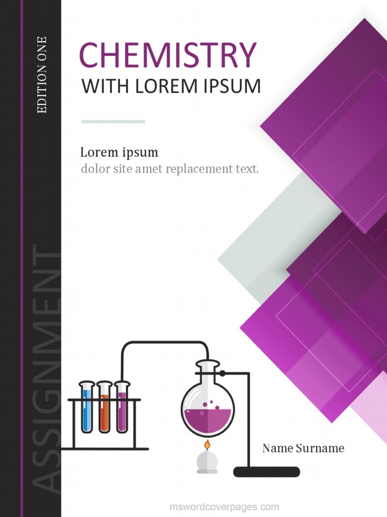 Chemistry Assignment Cover Page Design | PDF