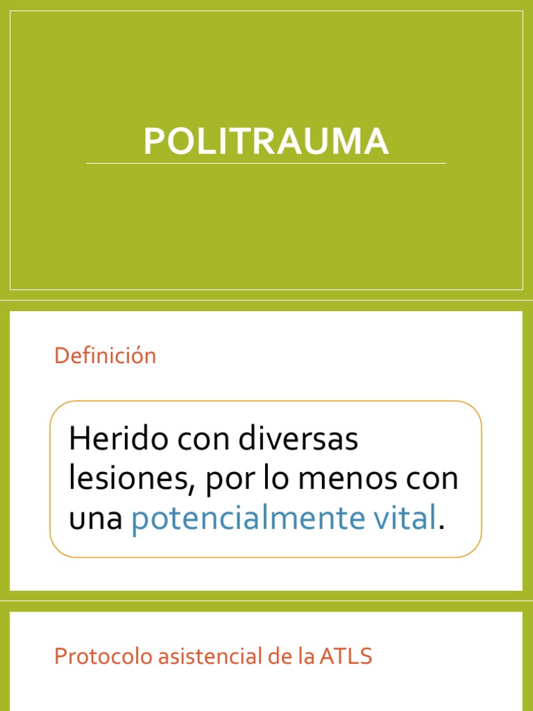 Politrauma | PDF | Traumatologia | Especialidades Medicas