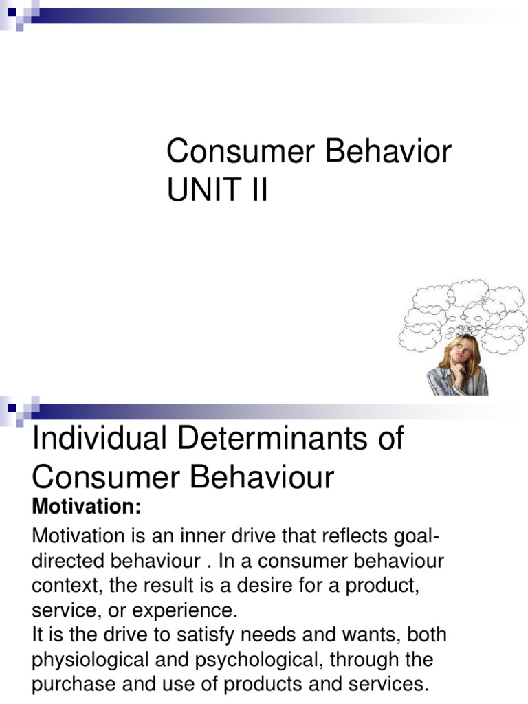 Consumer Behaviour - Unit II | PDF | Classical Conditioning ...