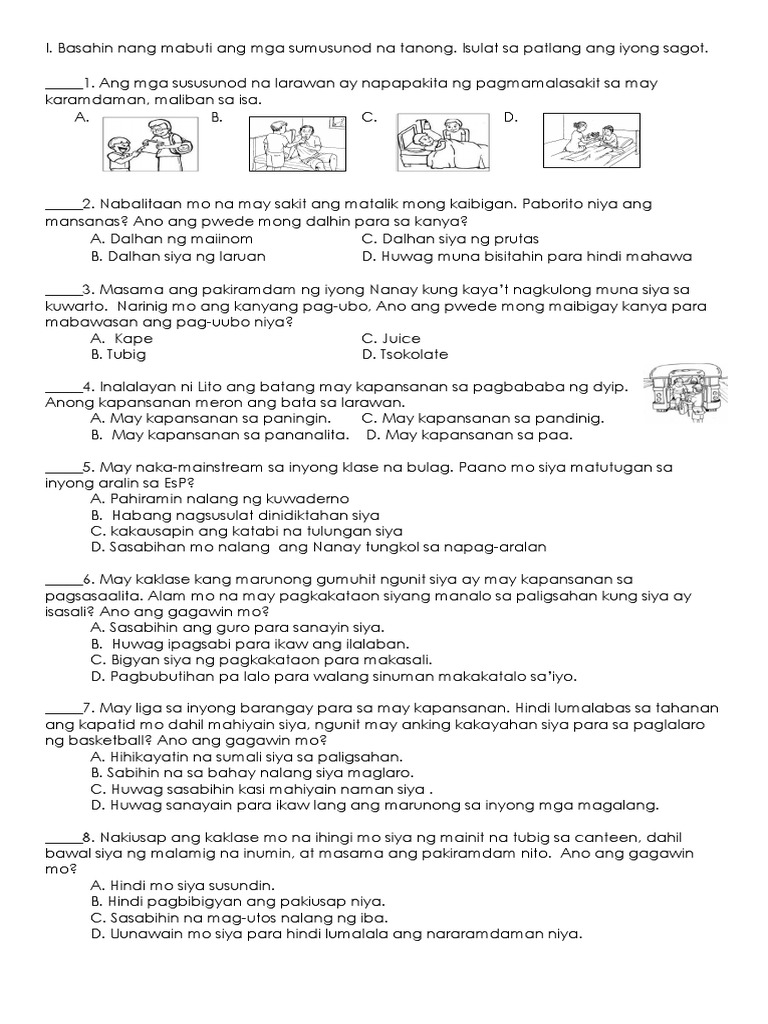 Esp 2nd Quarter Exam | PDF