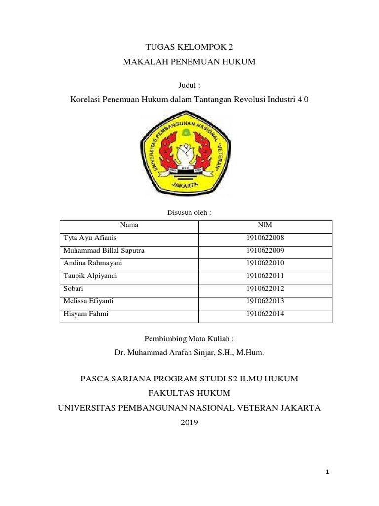 Tugas Kelompok 2 Makalah Penemuan Hukum - Korelasi Penemuan Hukum Dalam ... Tugas Kelompok 2 Makalah Penemuan Hukum - Korelasi Penemuan Hukum Dalam ...