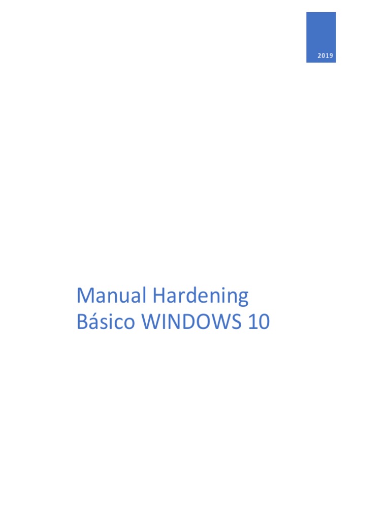 Guía de Hardening para Windows 10 | PDF | Contraseña | Windows 10