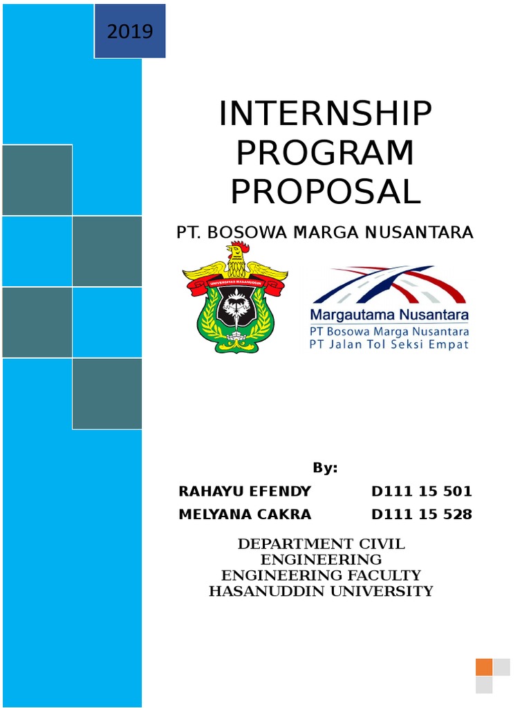 Internship Program Proposal: Pt. Bosowa Marga Nusantara | PDF ...