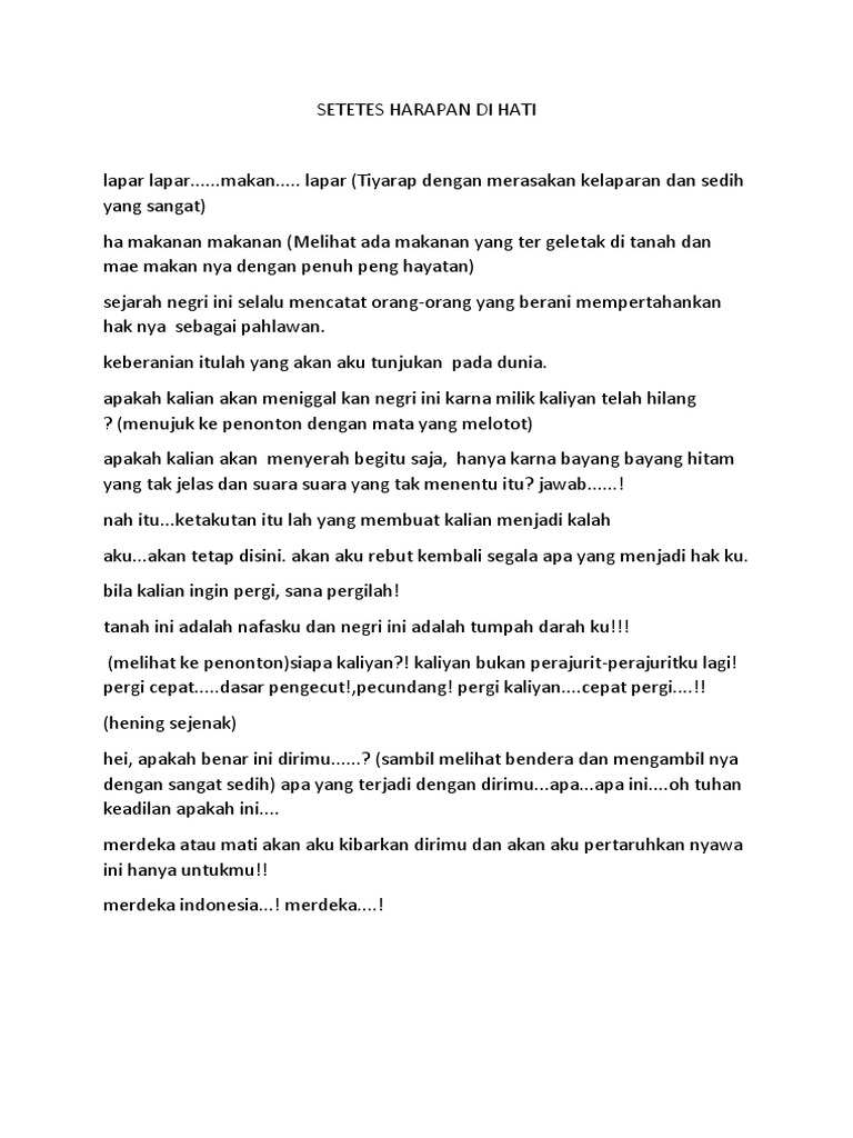 Naskah Monologku | PDF