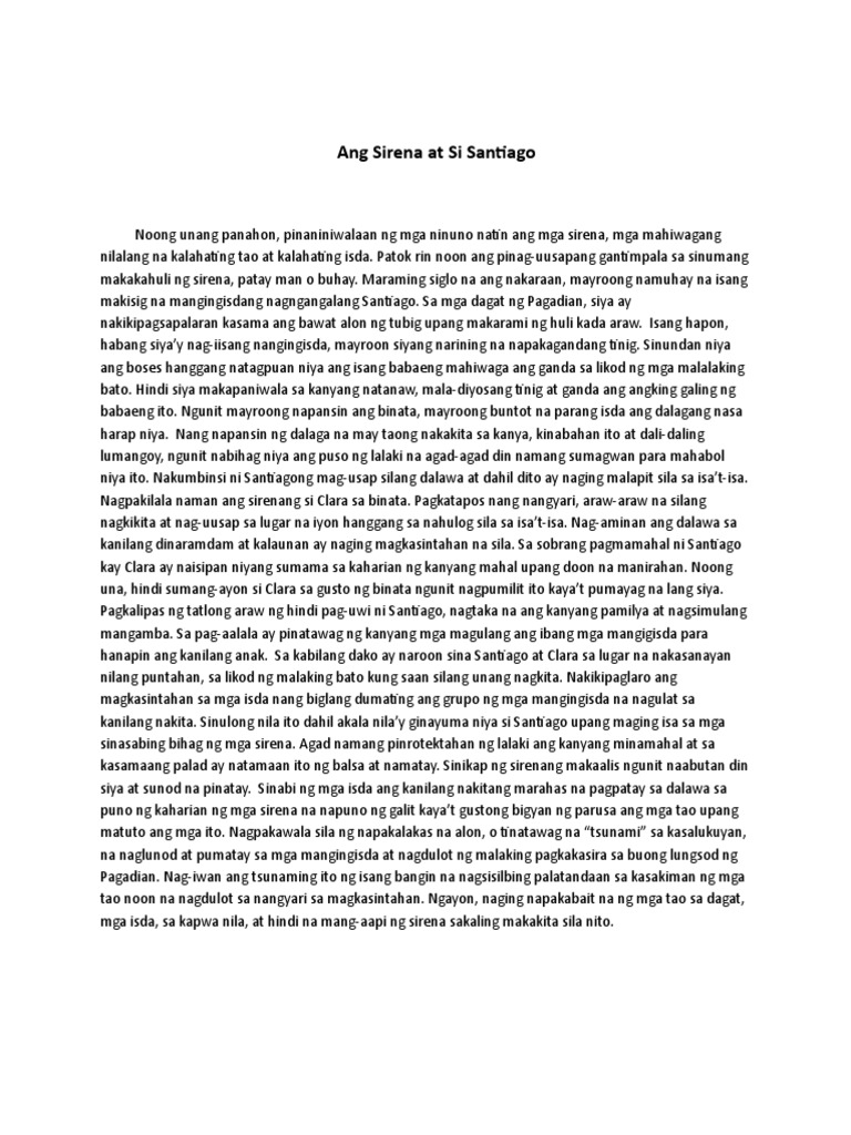 Ang Sirena at Si Santiago | PDF