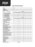 First Aid Checklist | PDF | First Aid