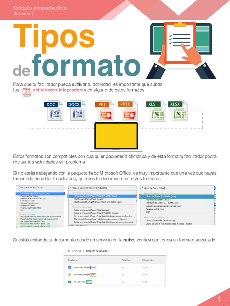 M0 S1 Tipos de Formato PDF | PDF