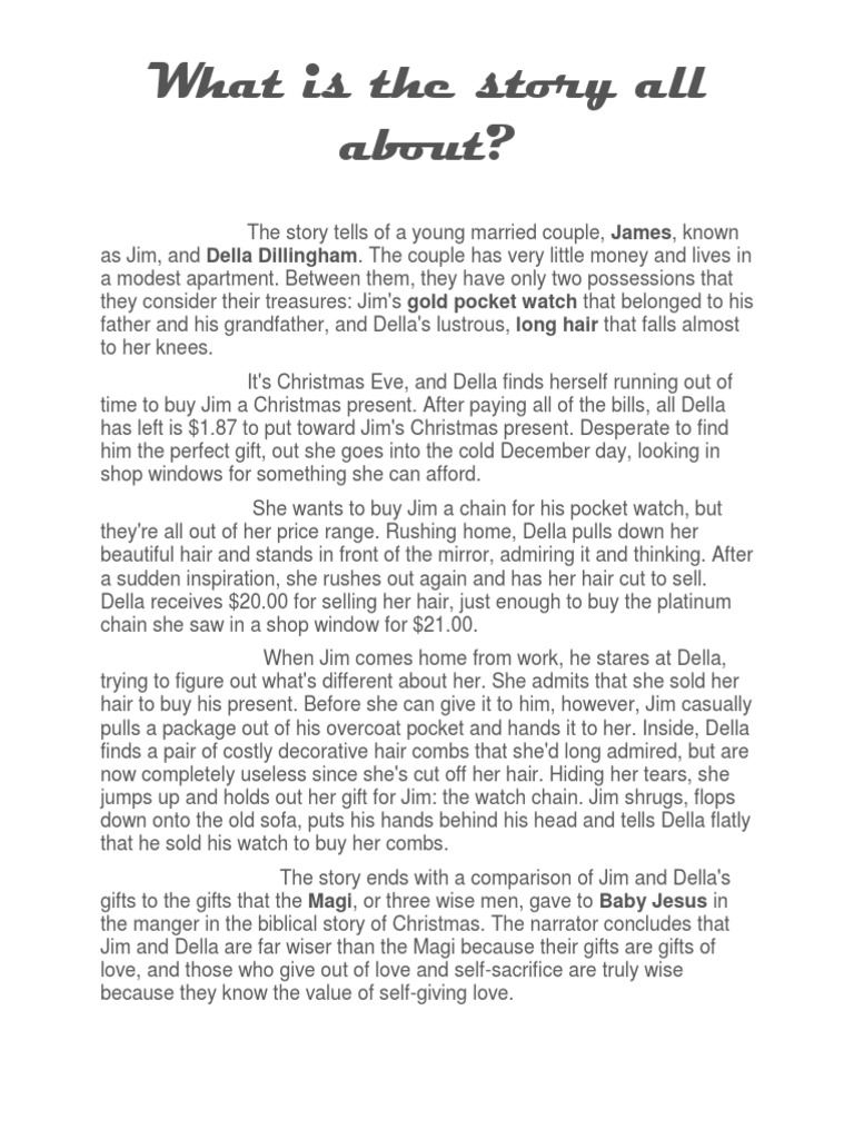 What Is The Story All About | PDF