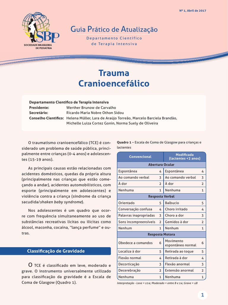 Tce - SBP 2017 PDF | PDF | Coma | Tomografia computadorizada