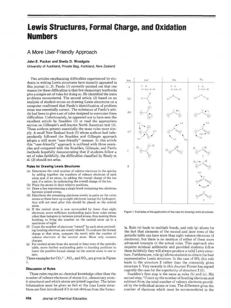 Lewis Structures, Formal Charge, and Oxidation | PDF | Ion | Chemical Bond