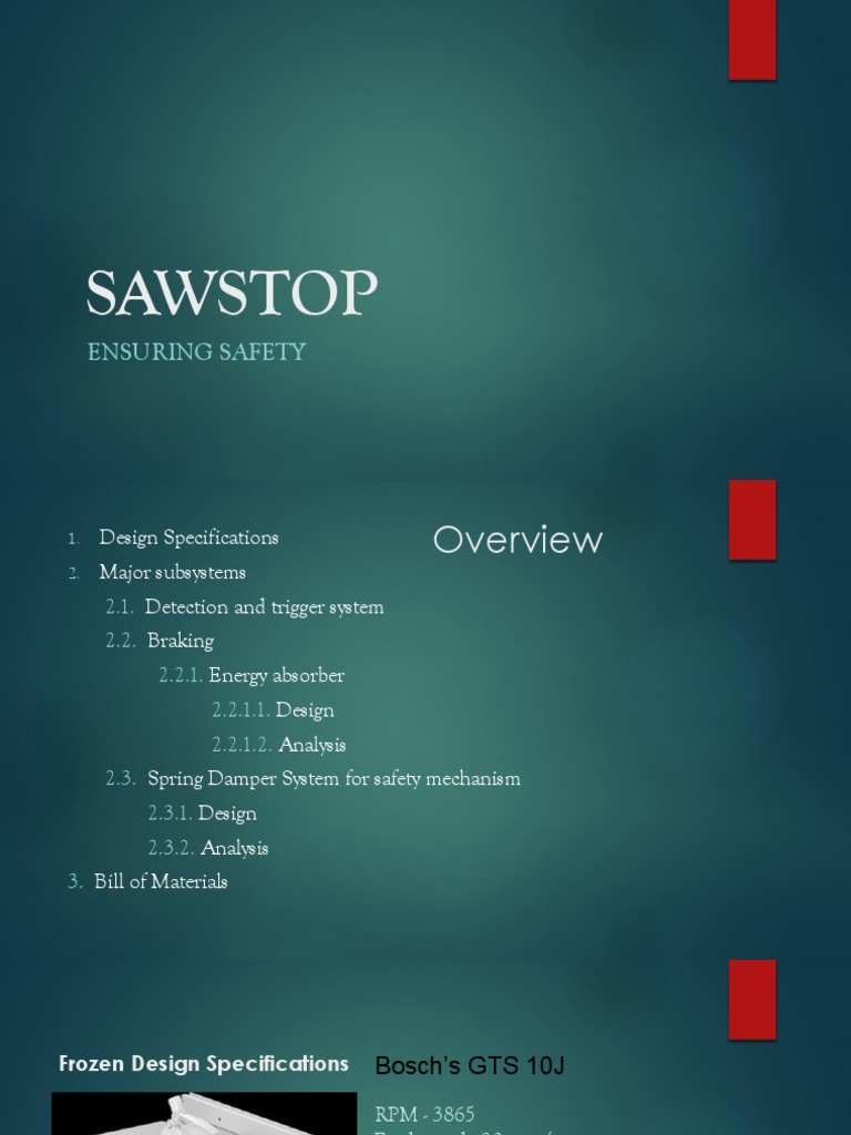 SawStop Safety Mechanism Overview | PDF | Capacitor | Electronic Oscillator