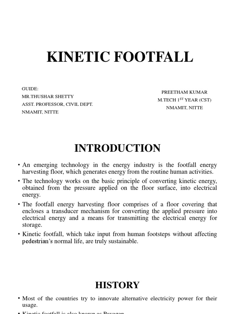Kinetic Footfall | Piezoelectricity | Nature