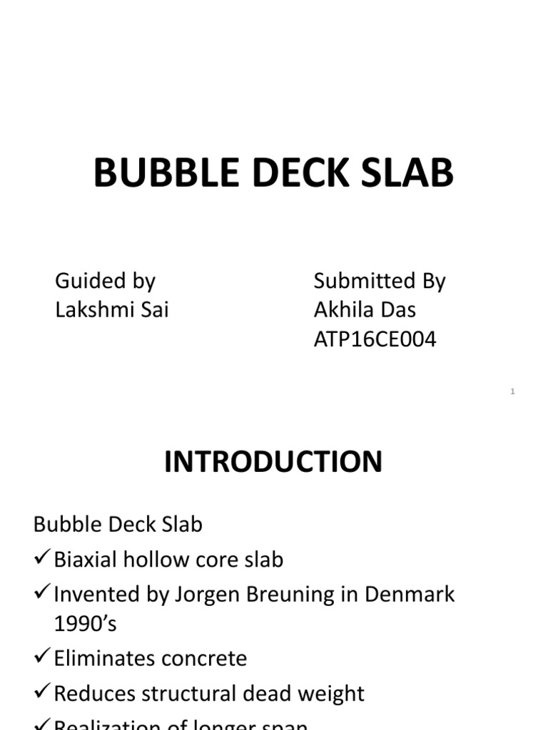 Bubble Deck Slab: Advantages & Design | PDF | Concrete | Civil Engineering