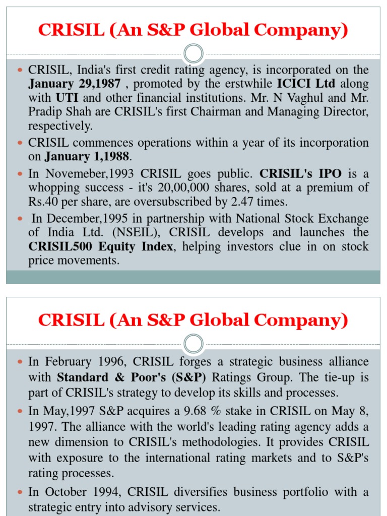 Crisil | PDF | Credit Rating | Financial Capital