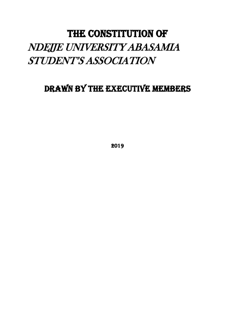 Constitution For NUASA | Download Free PDF | Procurement | Committee