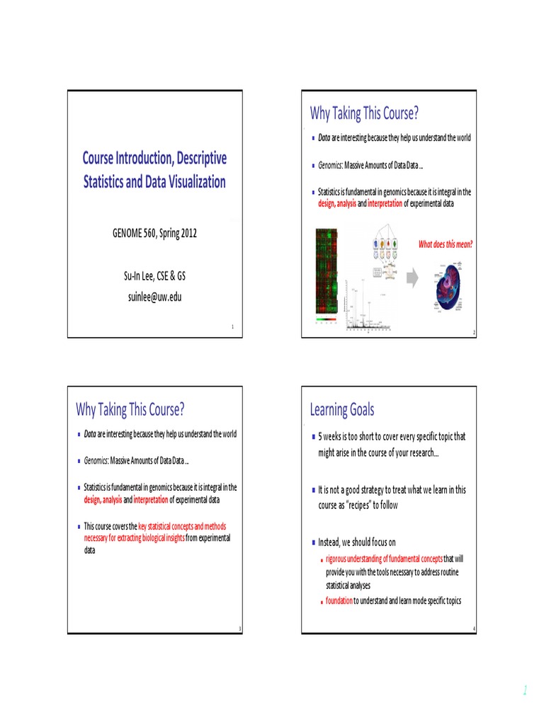 Why Taking This Course?: Course Introduction, Descriptive Statistics ...