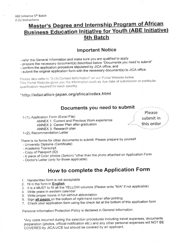 JICA | PDF | Postgraduate Education | Academic Degree