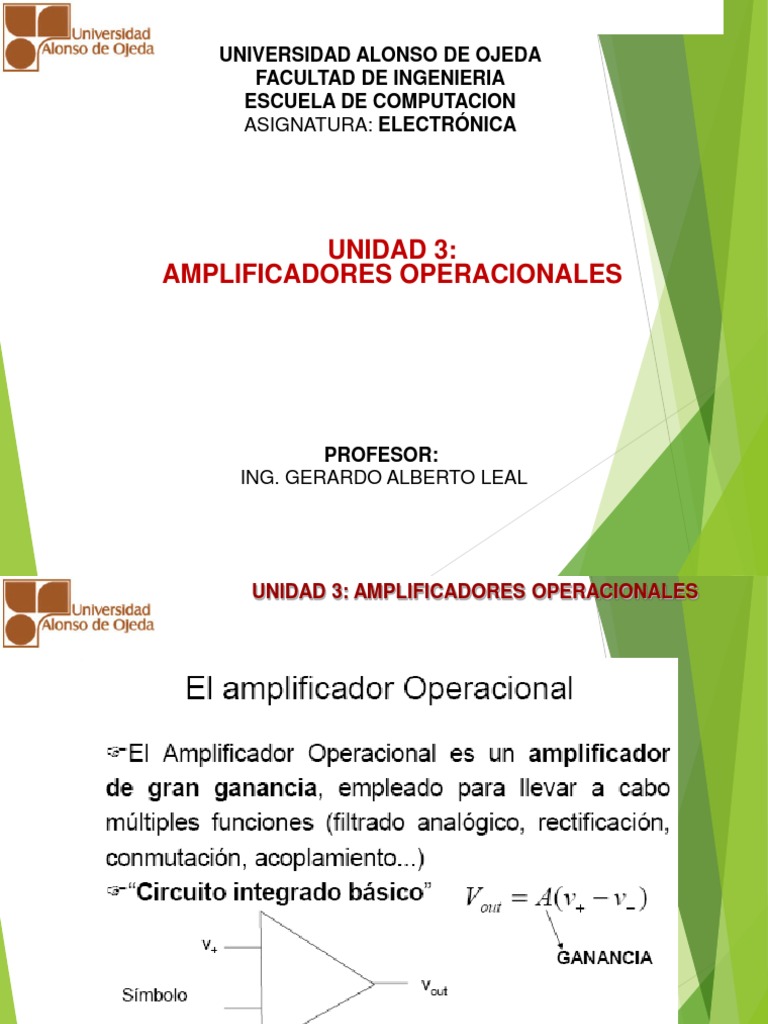 OP-AMP Amplificador Operacional | PDF | Amplificador operacional | Circuitos electrónicos