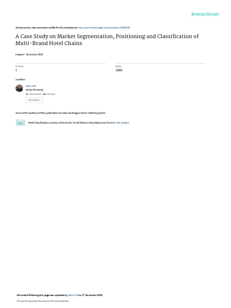 Case Study On Positioning Etc | PDF | Hotel | Brand