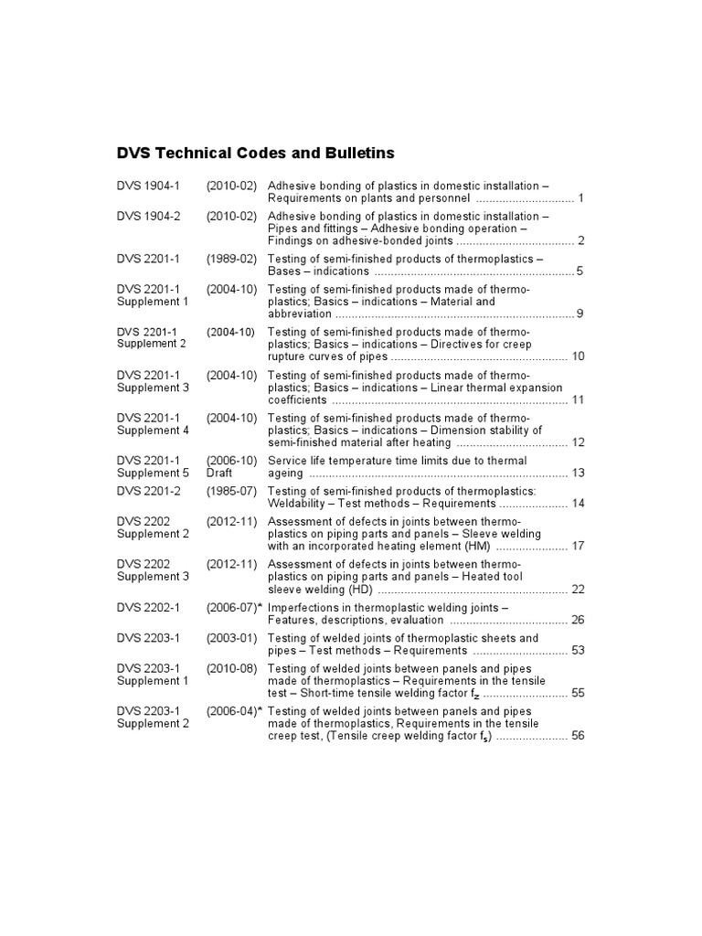 Dvs Technical Codes and Bulletins Dvs Media Technical Codes and ...