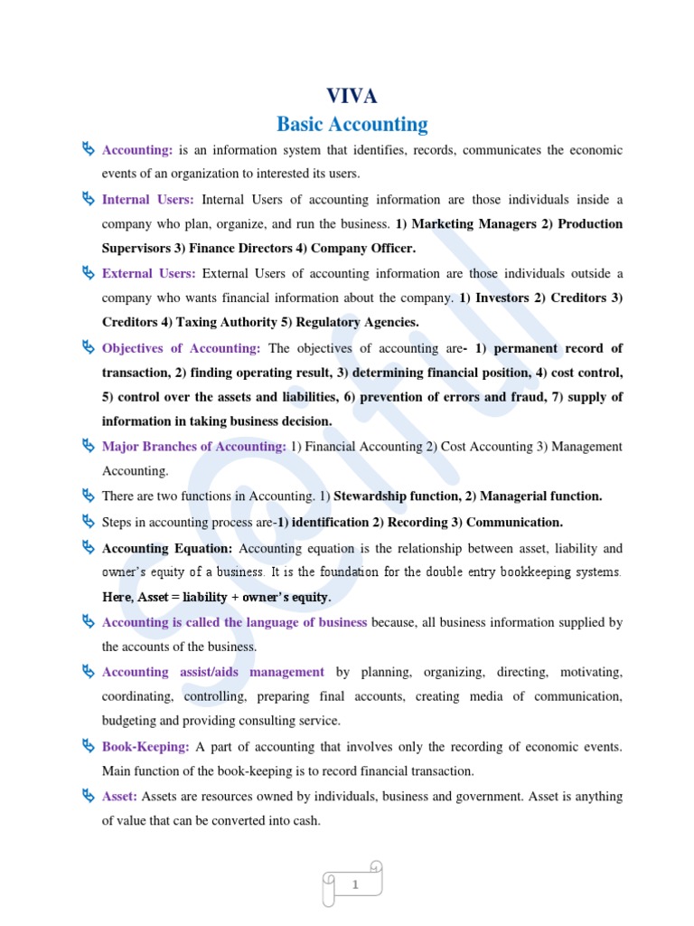 Viva Accounting | PDF | Debits And Credits | Bookkeeping