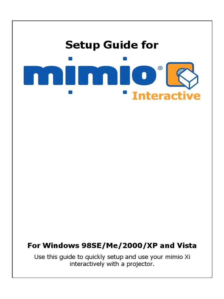 Setup Guide For: For Windows 98SE/Me/2000/XP and Vista | PDF | Computer ...