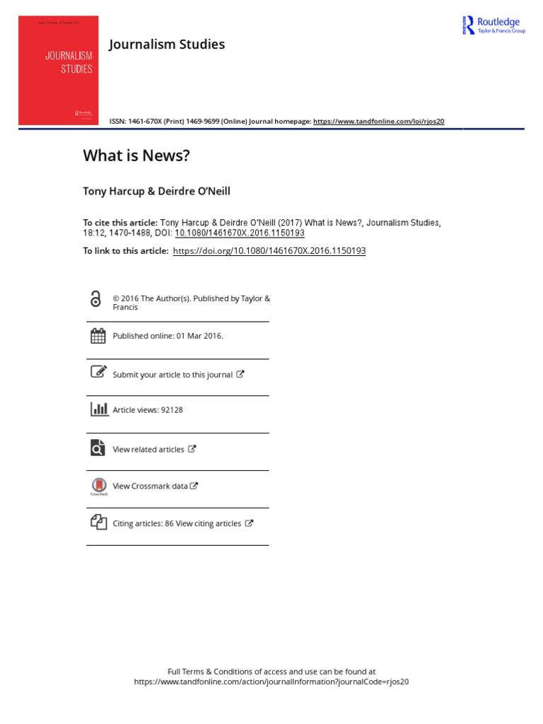What Is News | PDF | News | Social Media