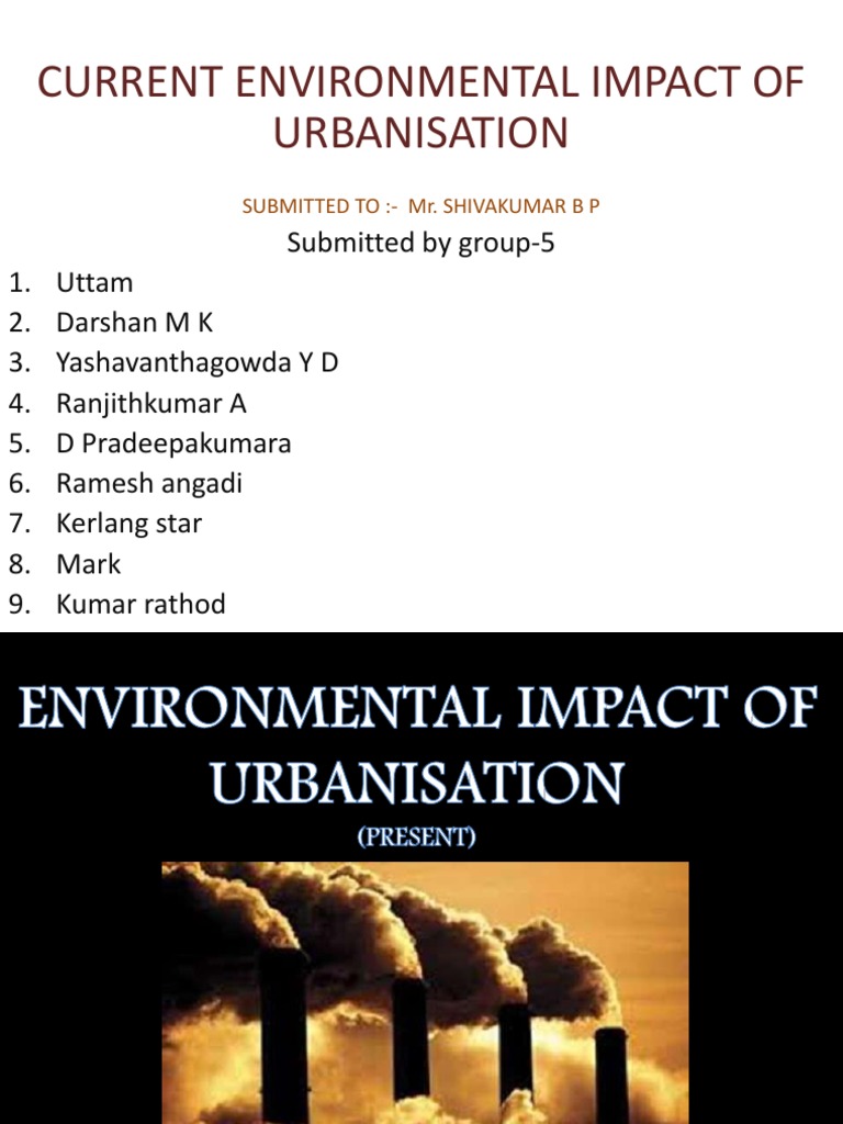 Current Environmental Impact of Urbanisation | Download Free PDF ...