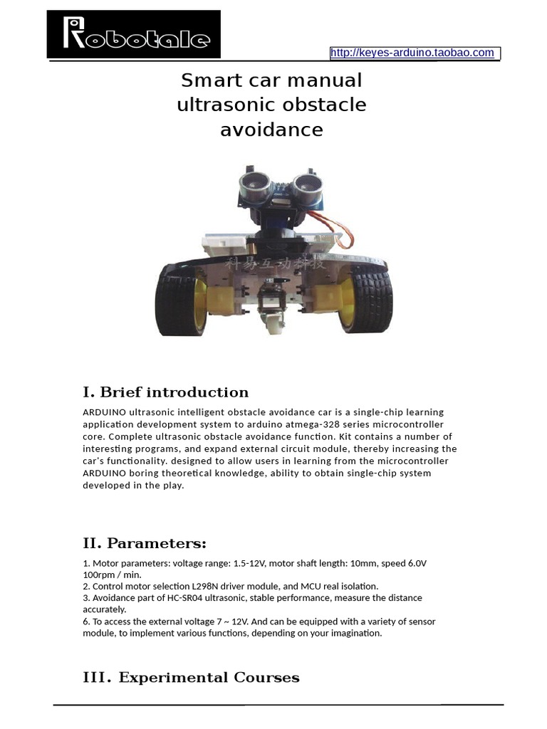 Guide to Building an Ultrasonic Obstacle Avoiding Smart Car Using an Arduino Microcontroller ...