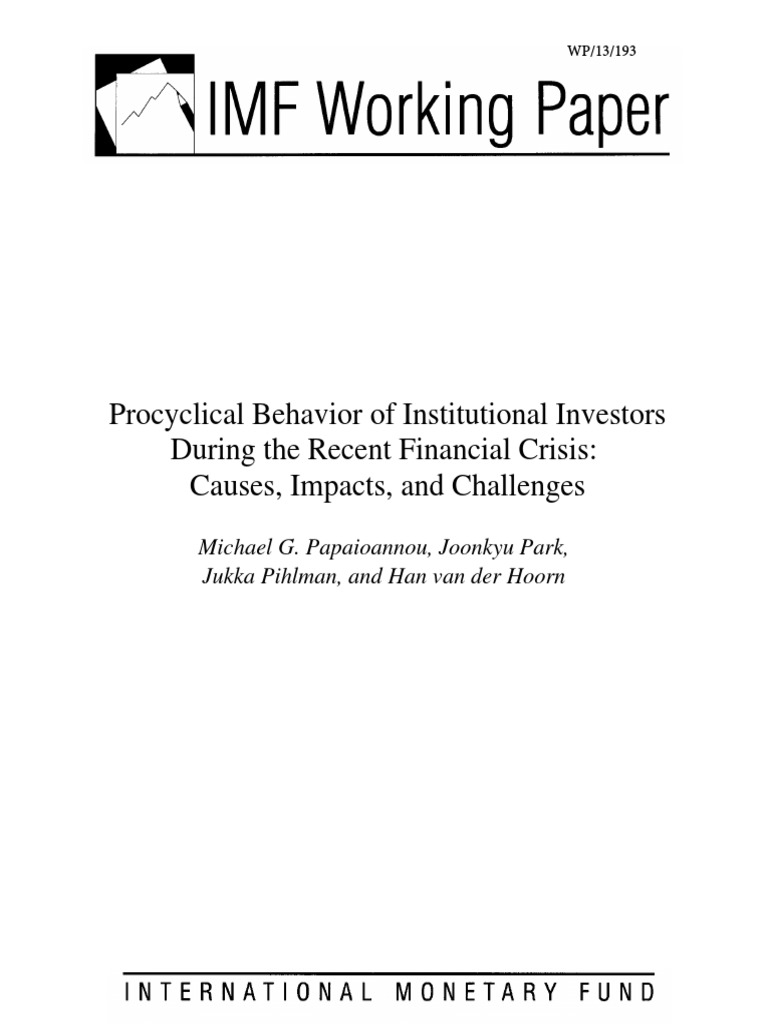 Imf Working Paper | PDF | Market Liquidity | Asset Allocation