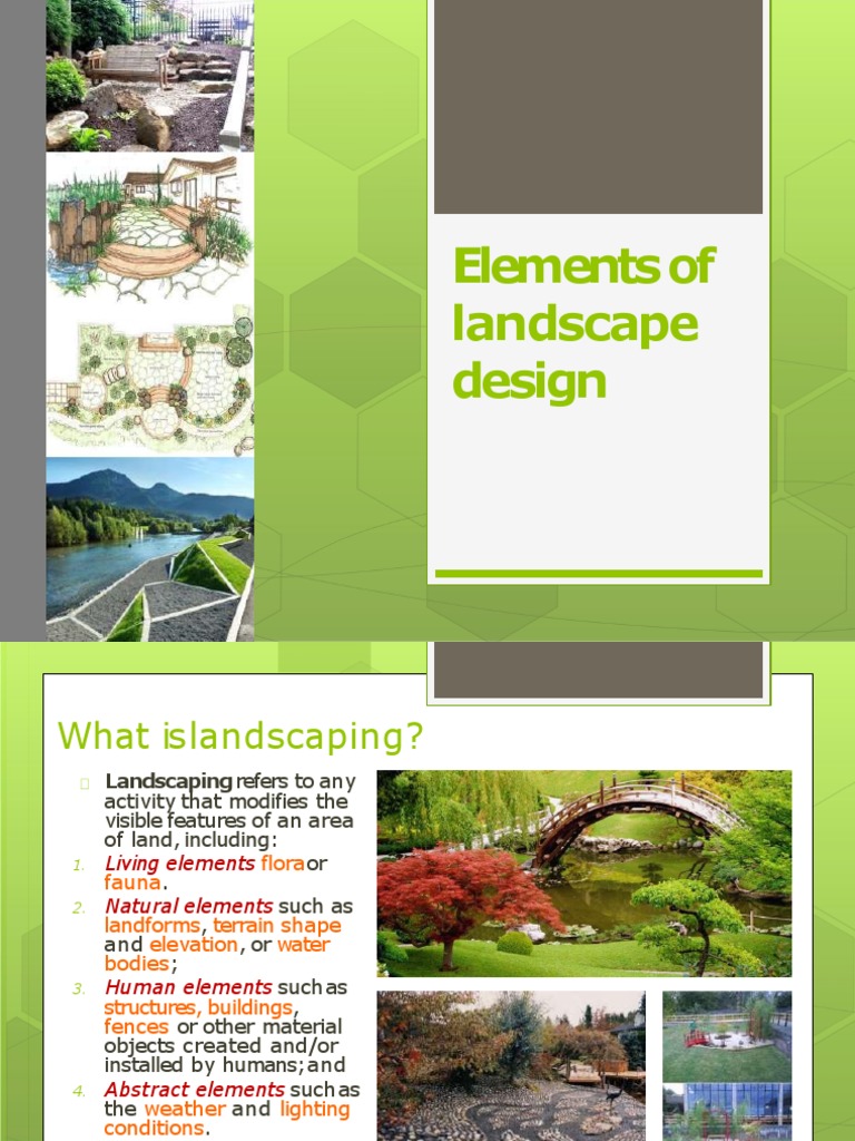 Elements of Landscape Design | PDF | Masonry | Wetland