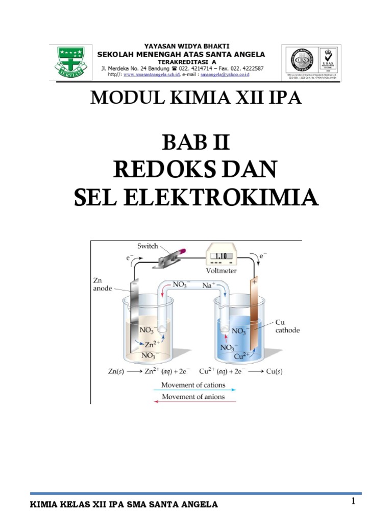Bab II Redoks Dan Elektrokimia PDF | PDF | Metode & Bahan Ajar | Teknologi & Rekayasa