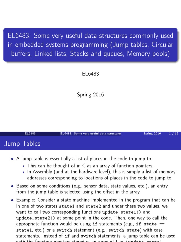 Data Structures in Embedded Systems | PDF | Pointer (Computer Programming) | Array Data Structure