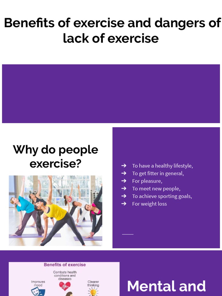 Benefits of Exercise and Dangers of Lack of Exercise | PDF