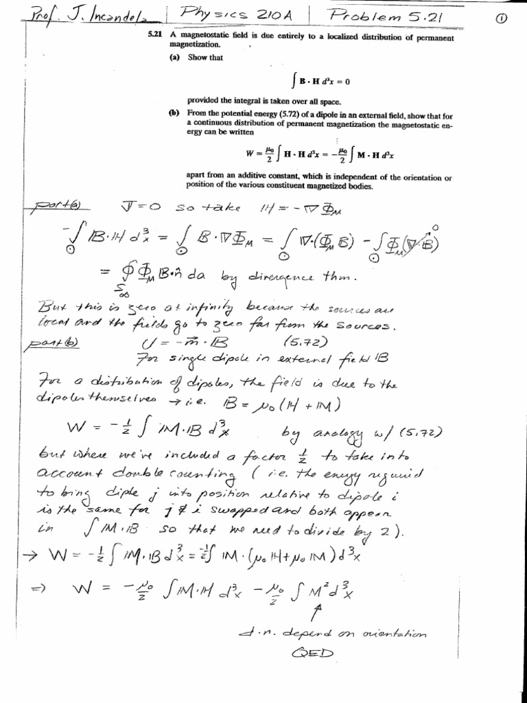 Jackson Homework Physics Solutions Solution | PDF