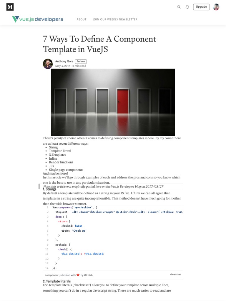 7 Ways To Declare A Component In Vue Js Download Free Pdf Html Html Element