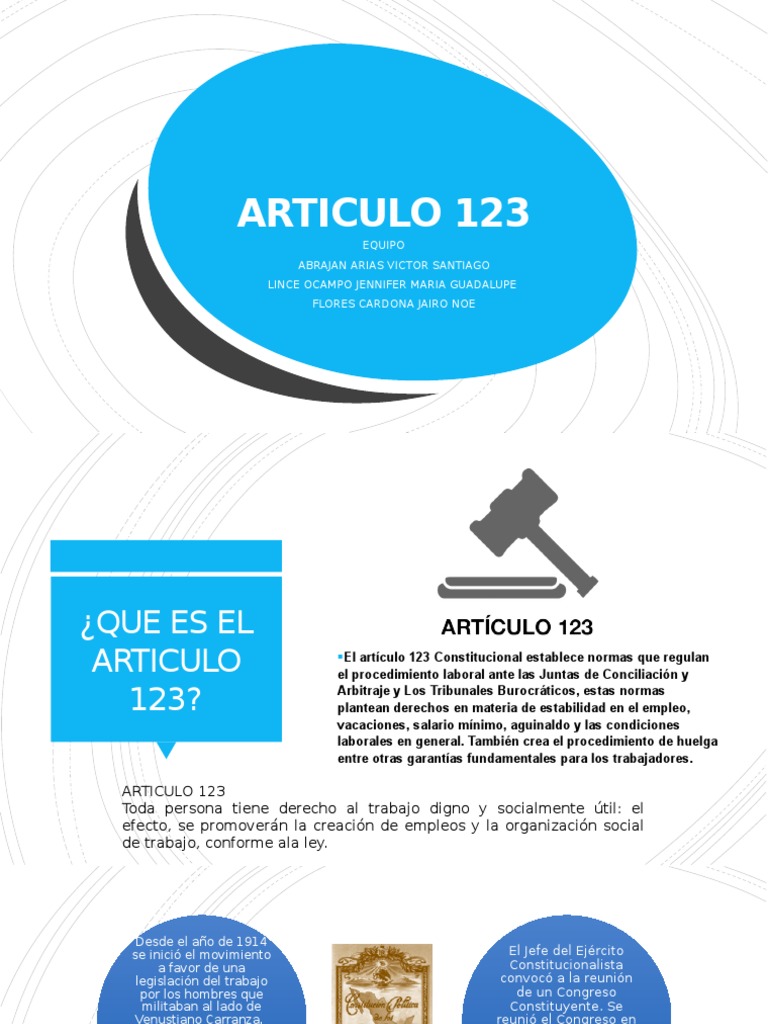 Articulo 123 | PDF | Salario | Constitución