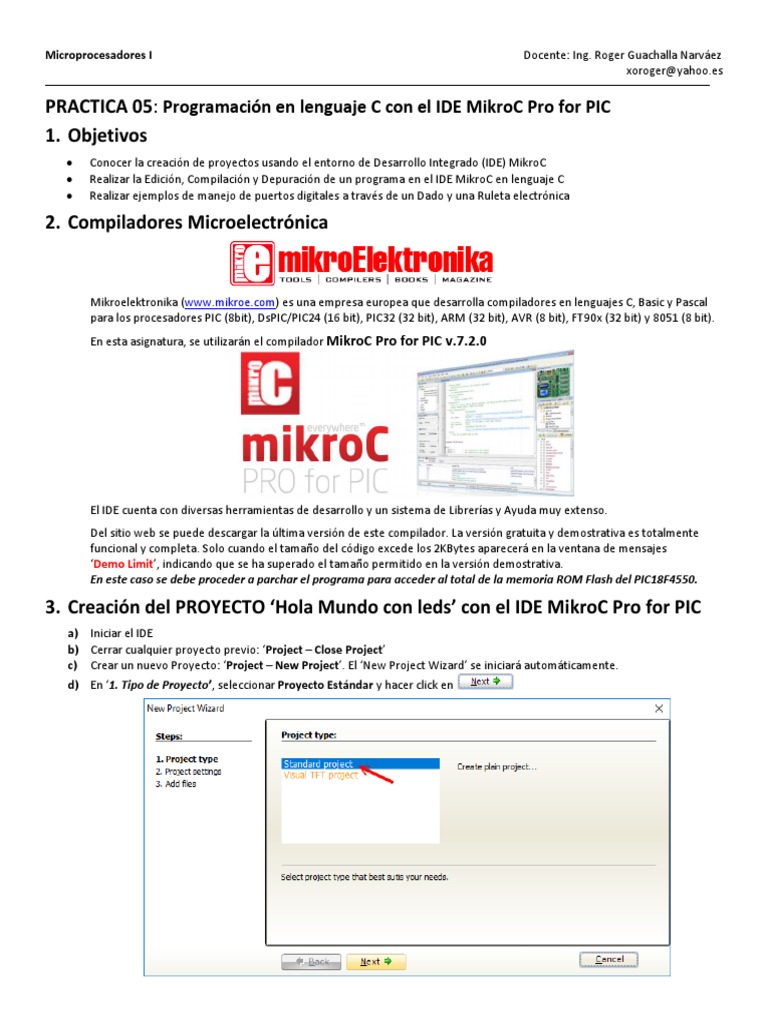P05 Programacion en Lenguaje C Con El IDE MikroC Pro For PIC | PDF | Entorno de desarrollo ...