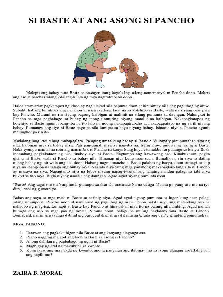 Si Baste at Ang Asong Si Pancho | PDF