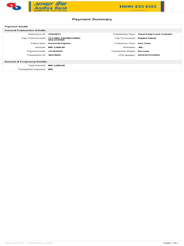 Transaction ID and Payment Summary | PDF | Finance & Money Management | Law