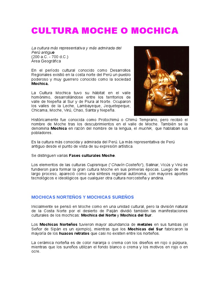 Cultura Moche o Mochica | PDF | Cultura (general) | Naturaleza