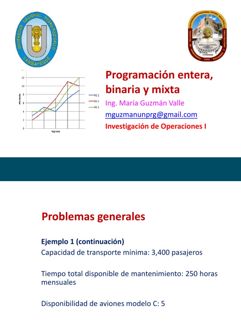 Semana 05 - Programaciòn Lineal Entera - Binaria y Mixta - UNPRG | PDF ...