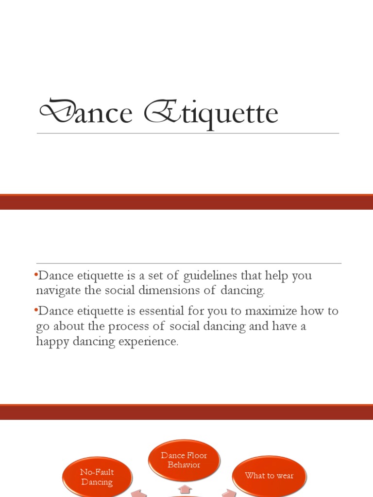 Dance Etiquette | Download Free PDF | Clothing | Etiquette
