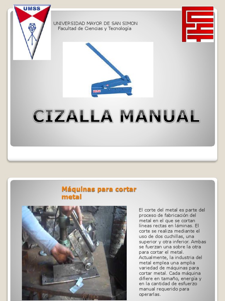 Cizalla Manual | PDF | Acero | Tungsteno