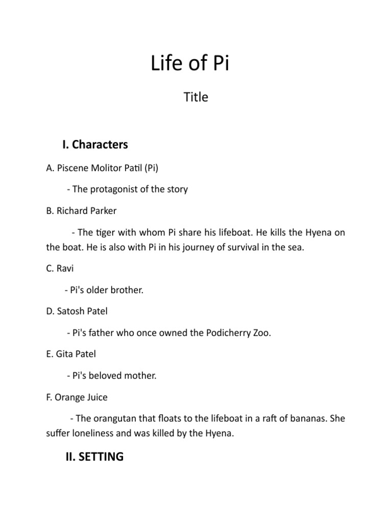 Life of Pi: Title | PDF