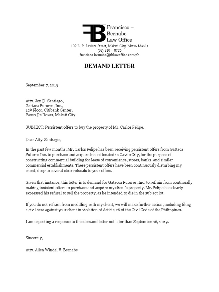 Demand Letter | PDF